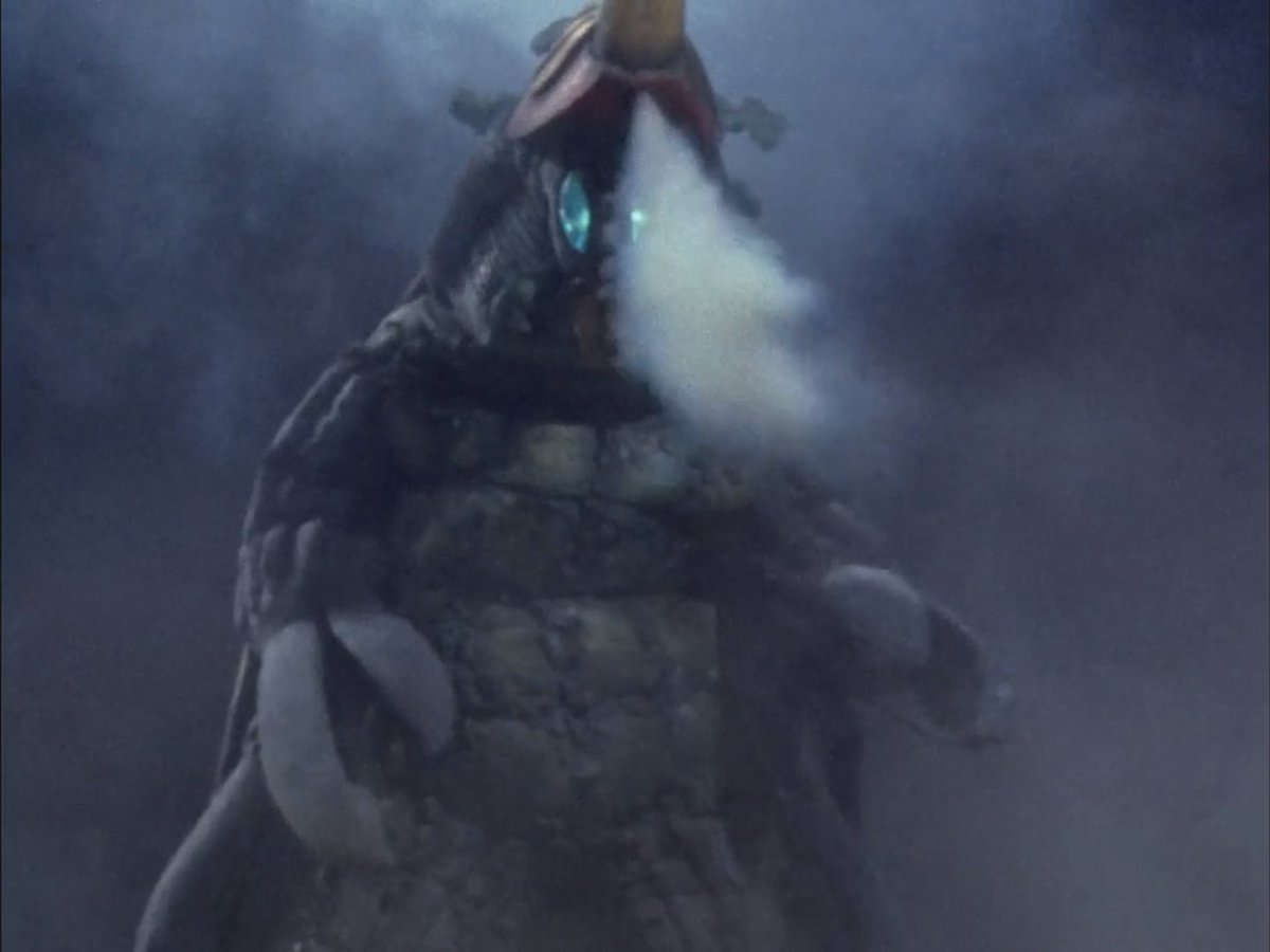 Little Godzilla Blowing Bubbles Gif