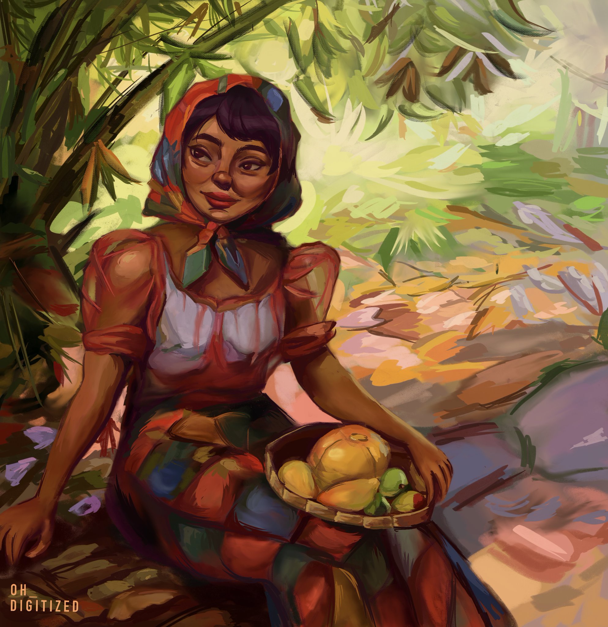 Fruit Gatherer Fernando Amorsolo