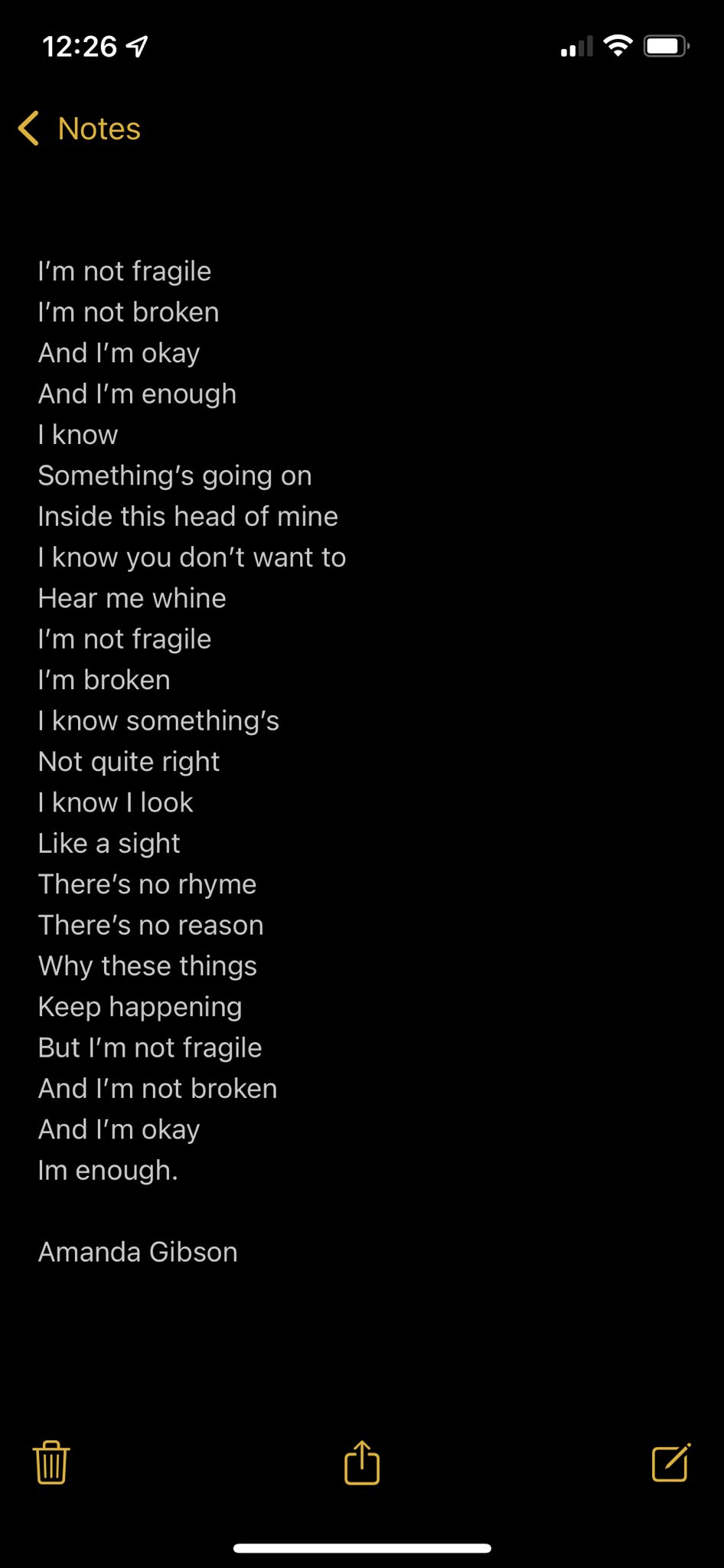 Fragile Lyrics