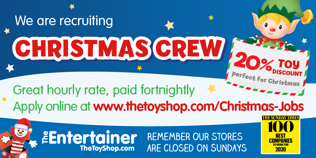 The Entertainer on Twitter: "Want to be a real Santa's helper? 🎅 Apply ...
