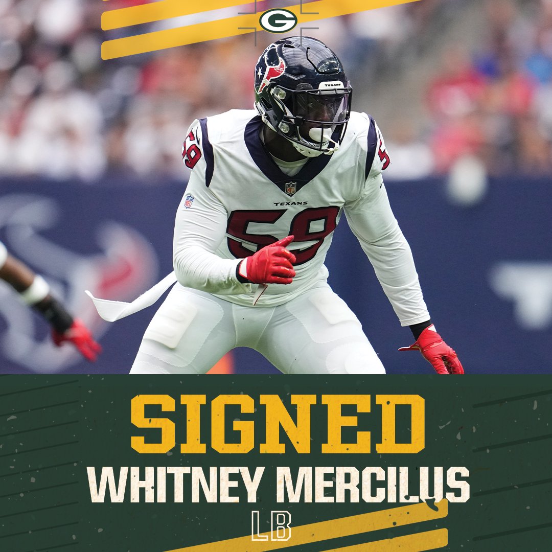 Green Bay Packers on Twitter: "Welcome to Green Bay, @Merci380! #Packers sign LB Whitney ...