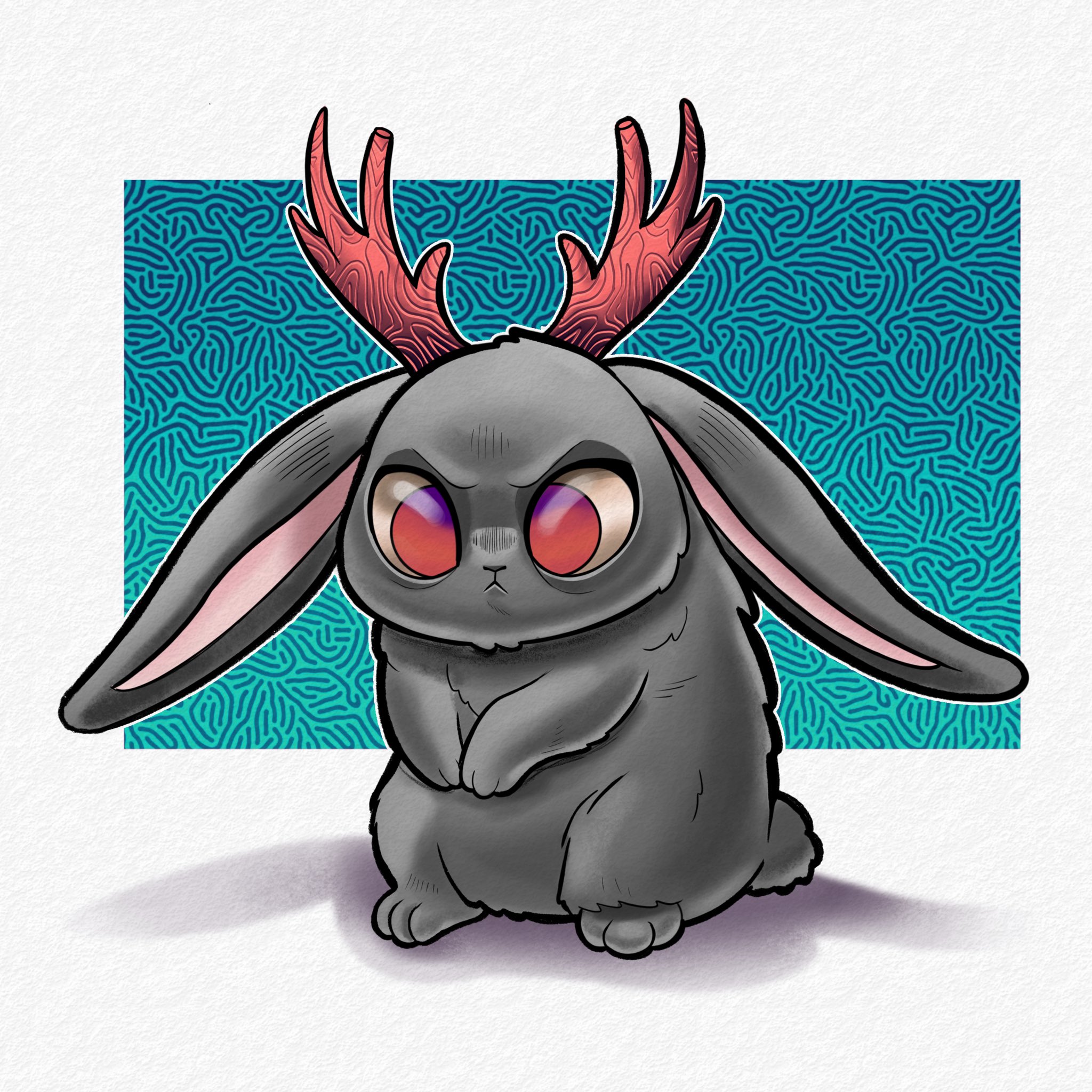 Jackalope Drawing