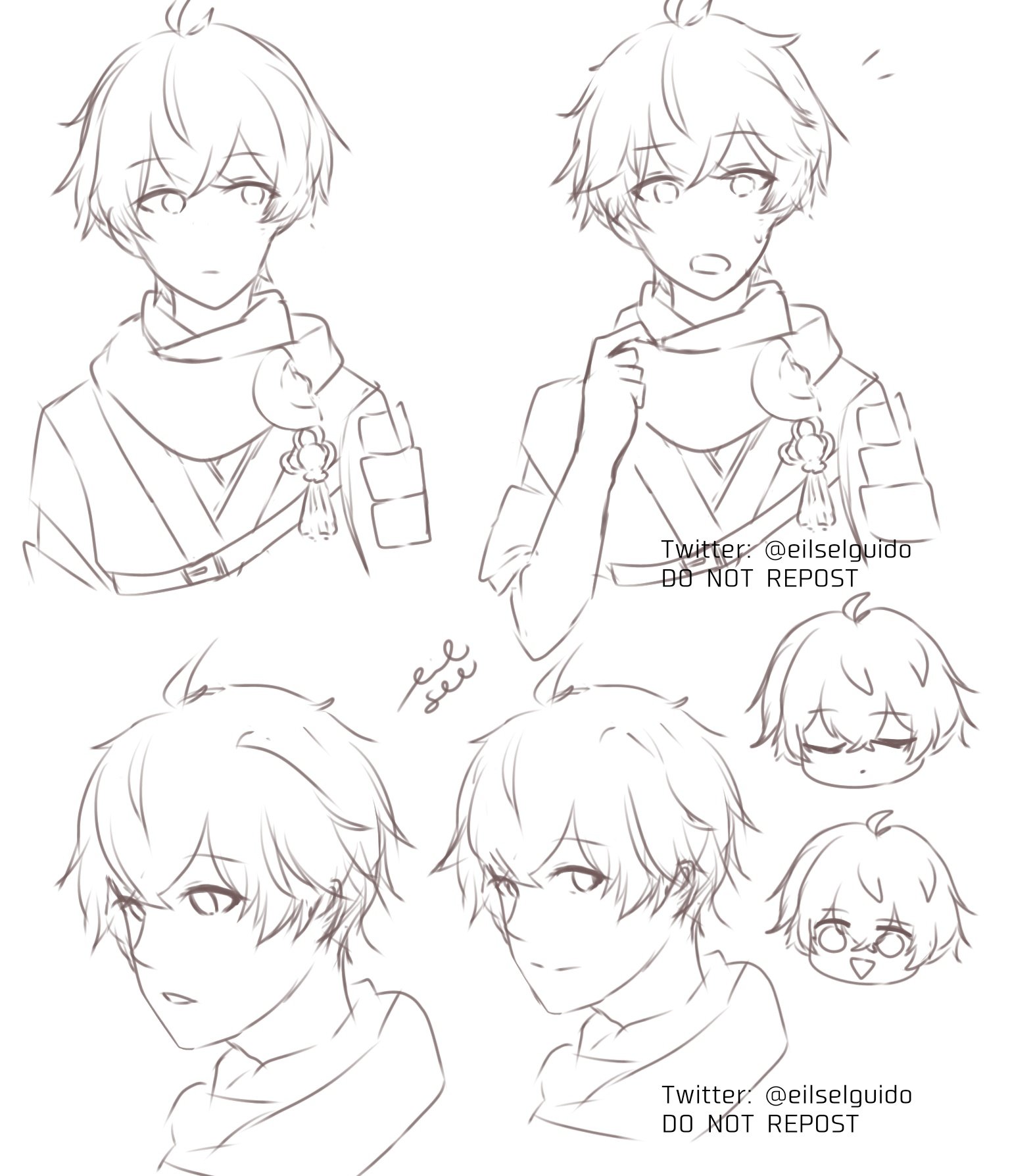 Anime Kid Base With Hair