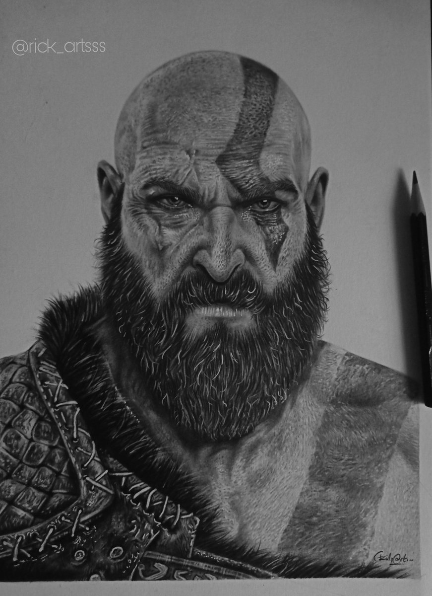 Kratos Drawings In Pencil