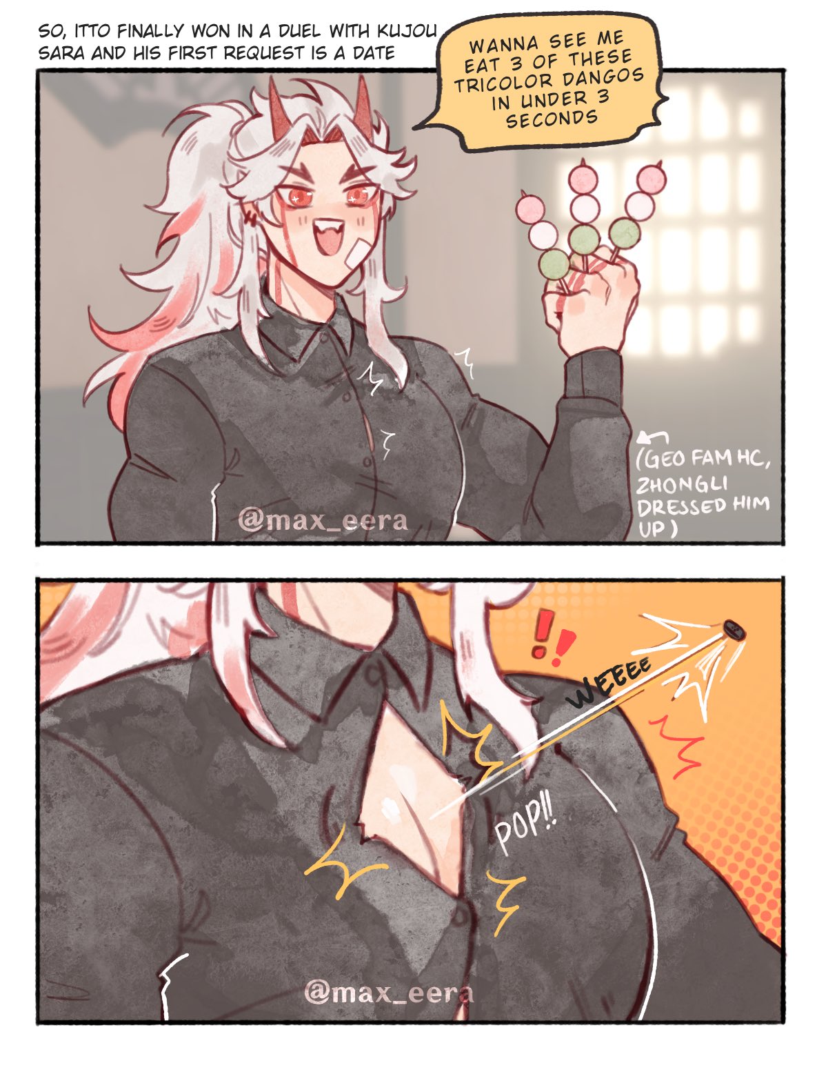 max 🌻comms closed on Twitter: "first date went perfectly according to itto … #genshinimpact #原神 ...