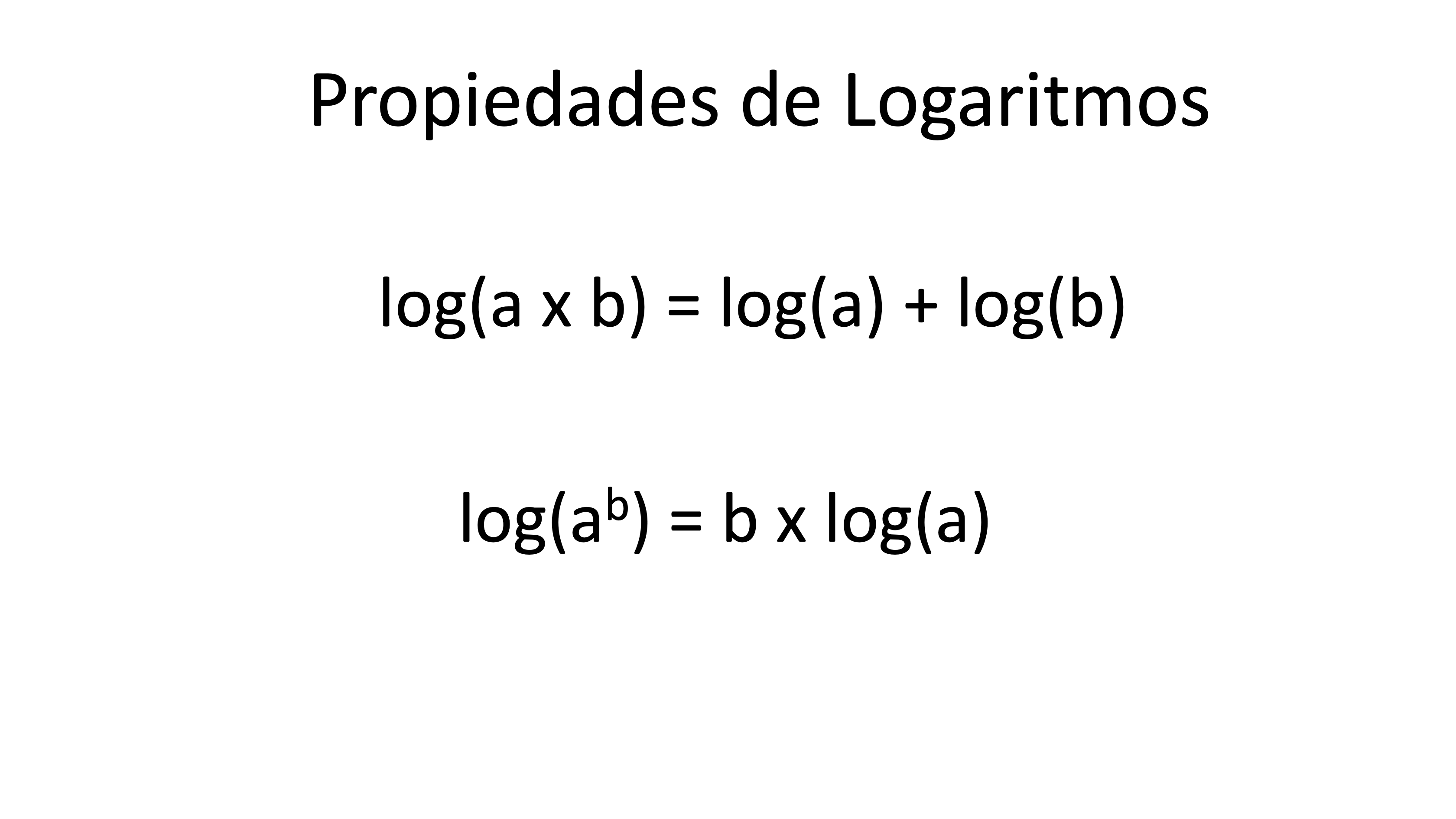 Propiedades Logarítmicas