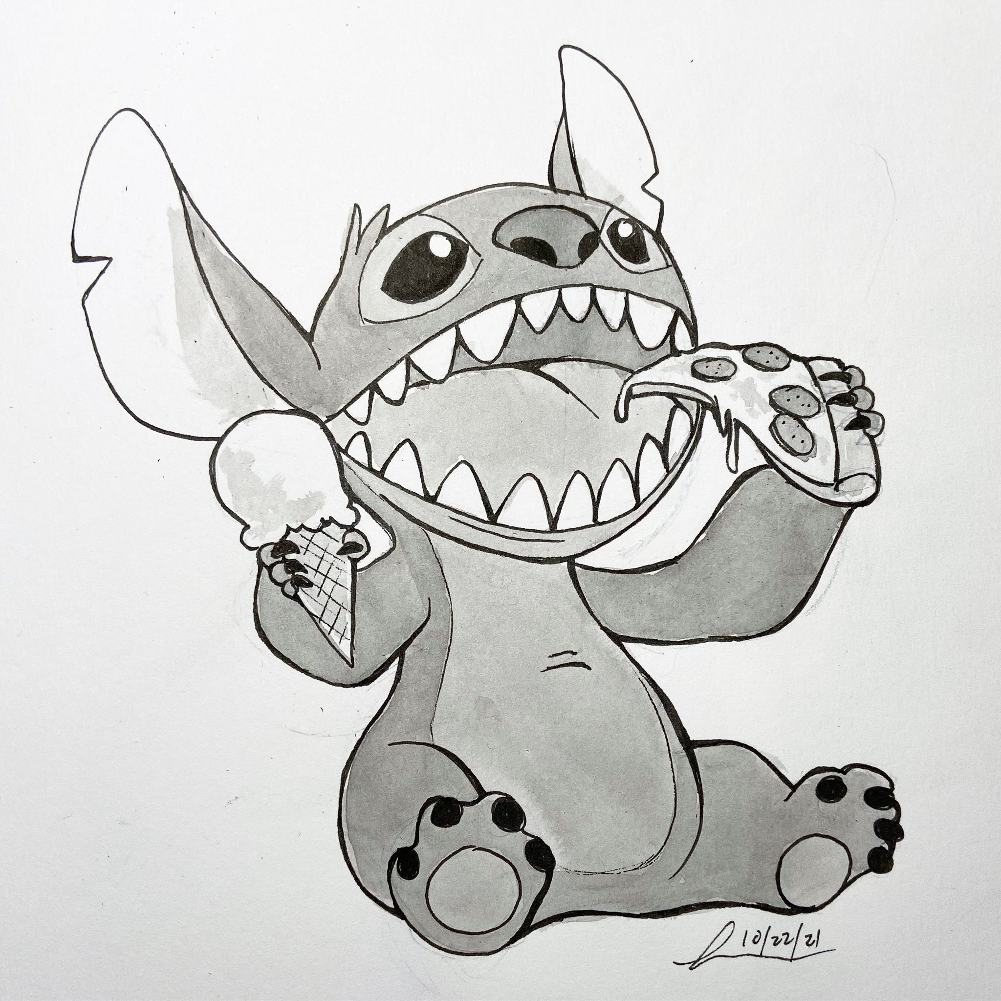 Stitch Disney Character Drawings