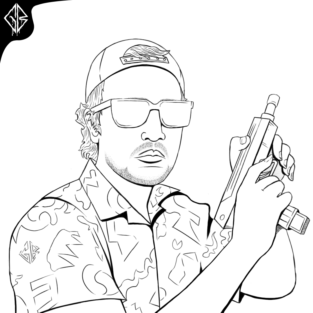 Ice Cube Rap Coloring Page