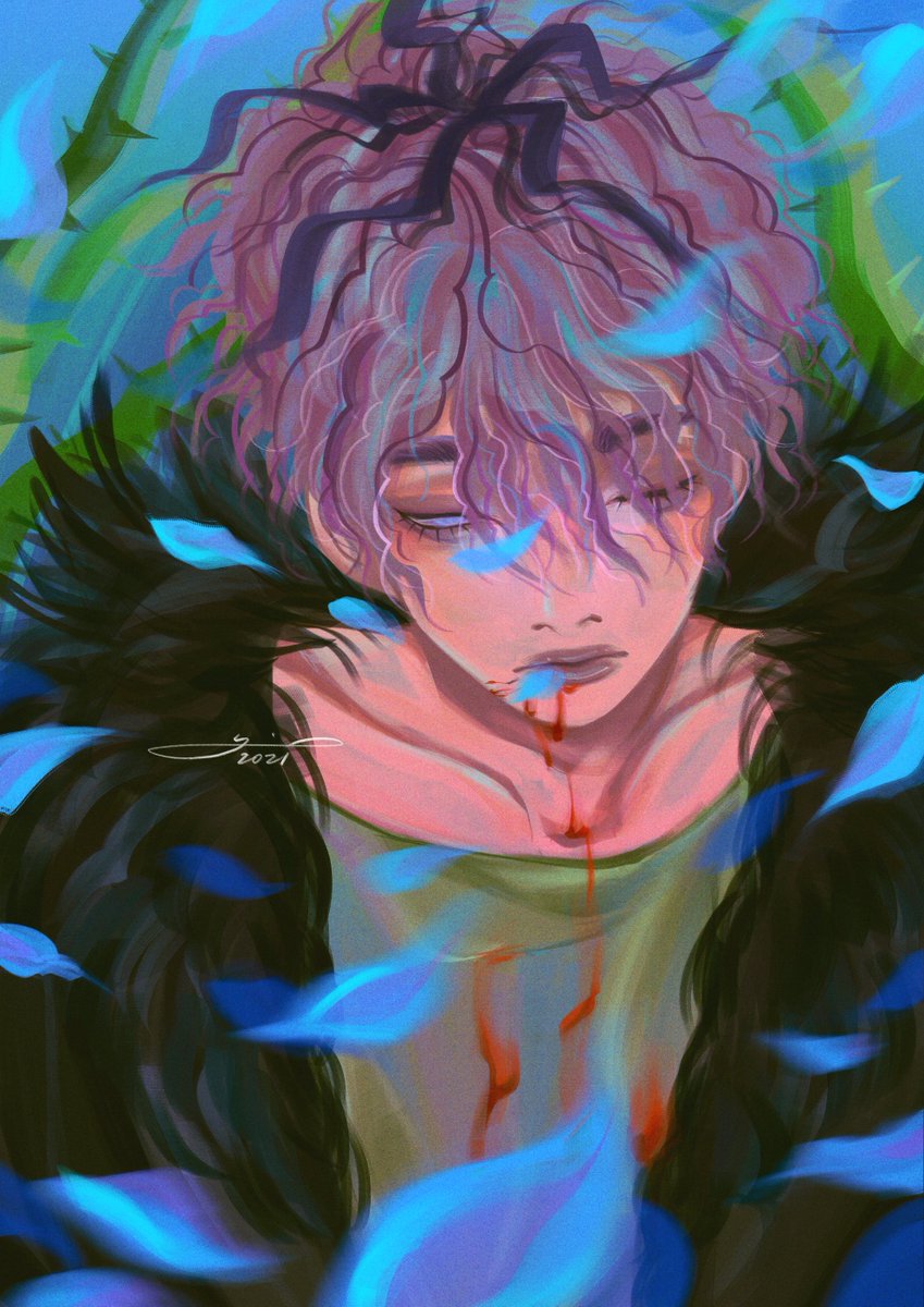 「HAPPY IB REMAKE!!! have a garry 💙🌹 202」|yasmine 🧠 DTIYS + comms openのイラスト