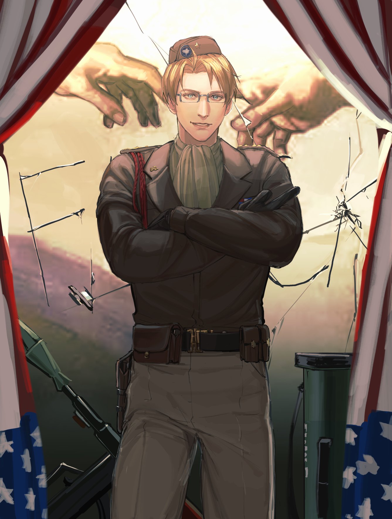 中二委员（低浮上） on Twitter: "#aph #hetalia #ヘタリア ONLY ONE （参加国内“无神论”主题冷战组企划的图，个人觉得不戴眼镜好看所以还放了p3） https ...