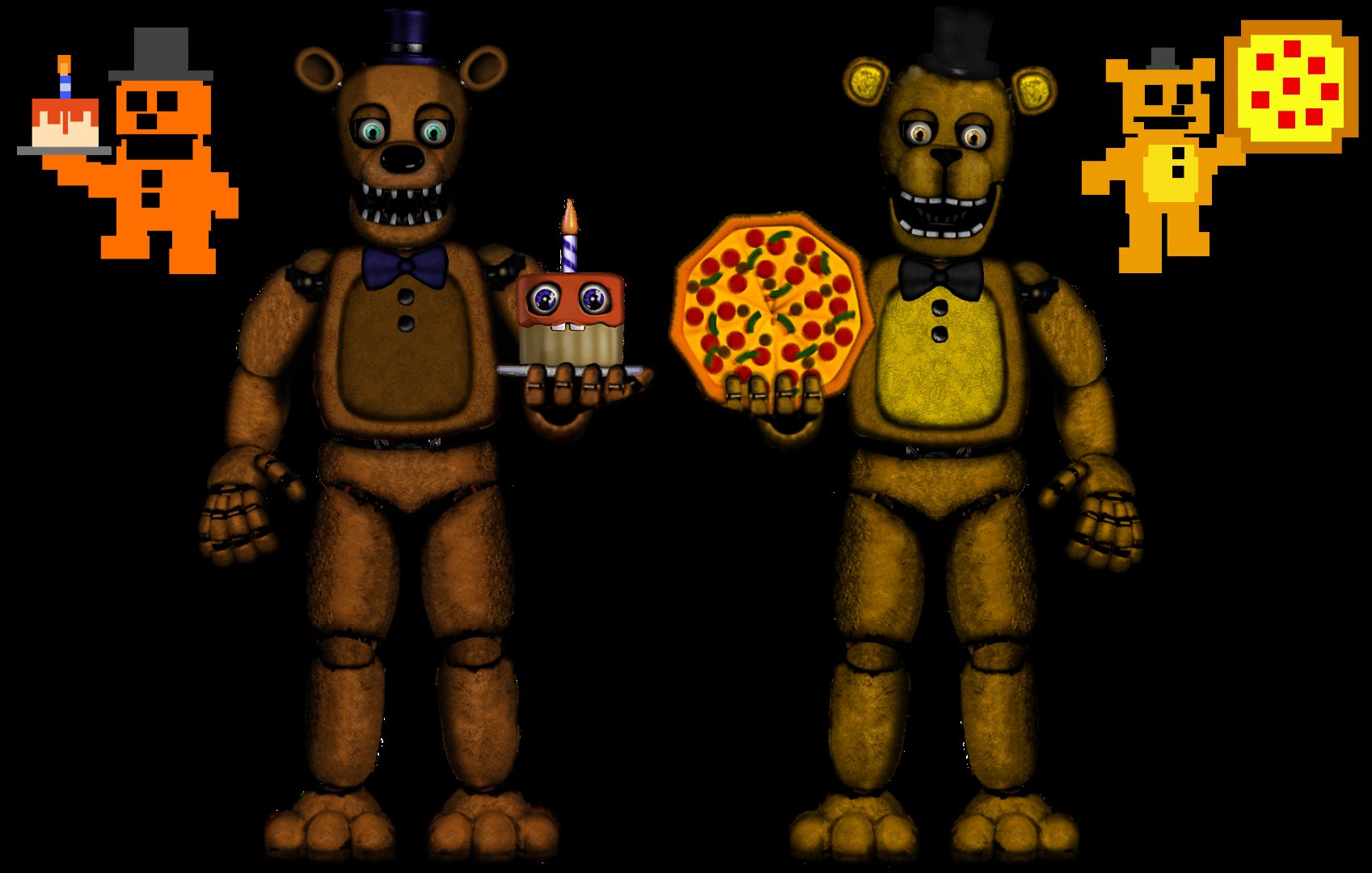 My Take On Spring Bonnie And Golden Freddy Sprites, 40% OFF