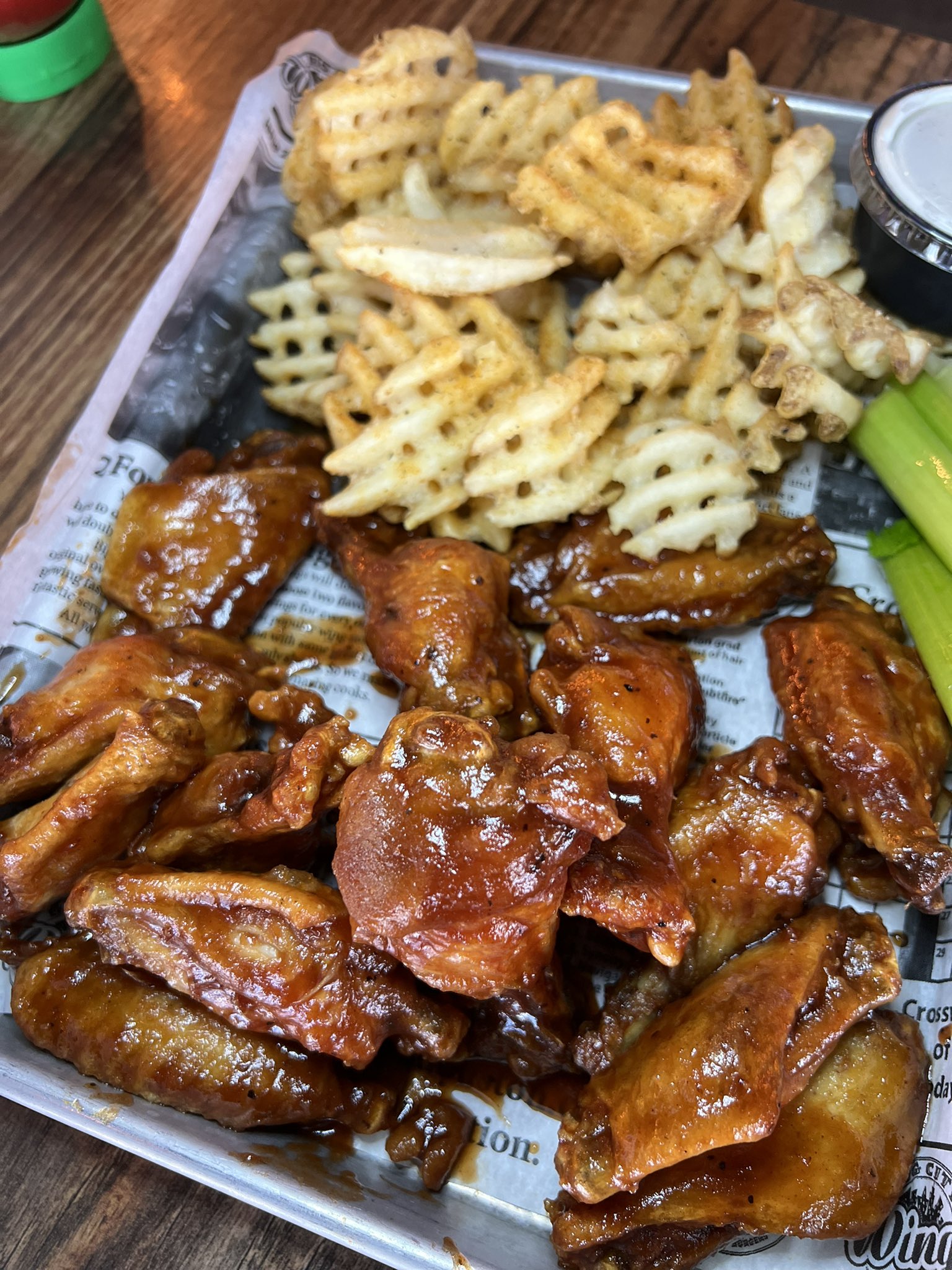 Hot Wings And Cheese Fries