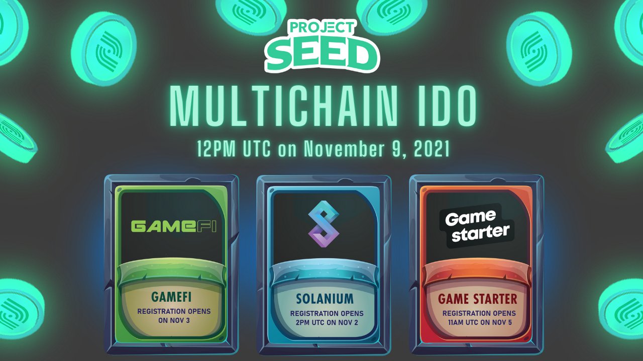 Project SEED | Beta is Live on Twitter: "🚀 Save the date to our 𝗠𝘂𝗹𝘁𝗶𝗰𝗵𝗮𝗶𝗻 𝗜𝗗𝗢! On Nov 9, # ...