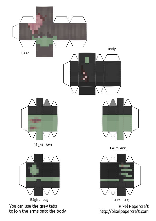 Minecraft Papercraft Mini Villager