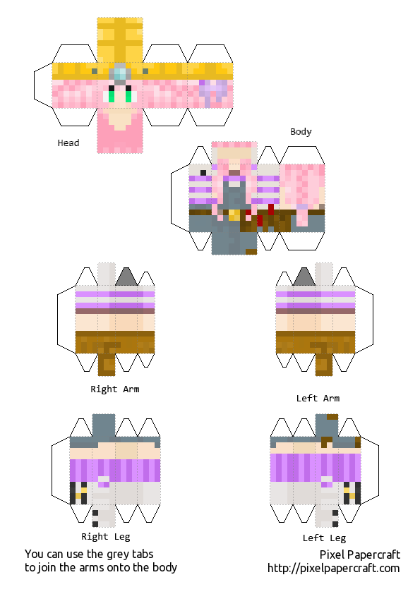 Minecraft Papercraft Girl