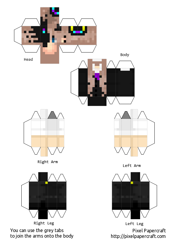 Minecraft Papercraft Girl