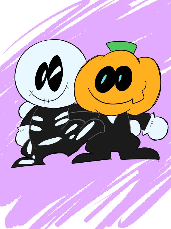 「この2人好き☠🎃 #spookymonthau #skidxpump #skidandpump 」はとばの漫画