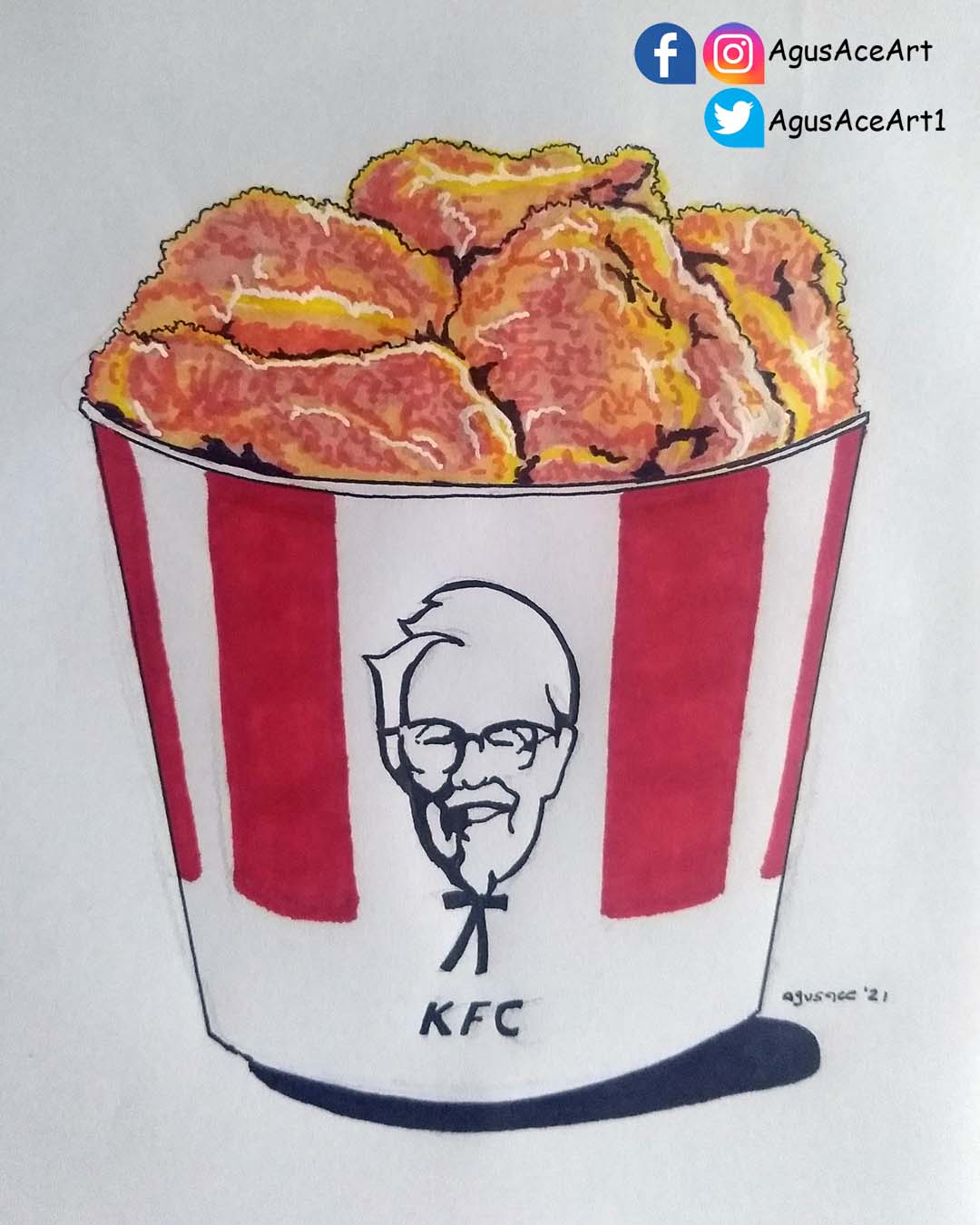 Fried Chicken Drawing