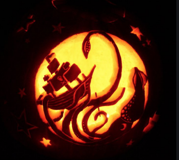Pirate Ship Pumpkin Pattern