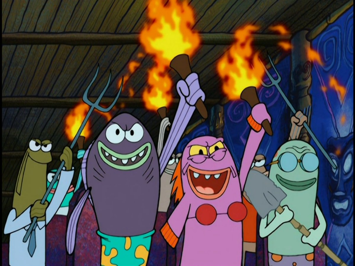 Spongebob Fish On Fire