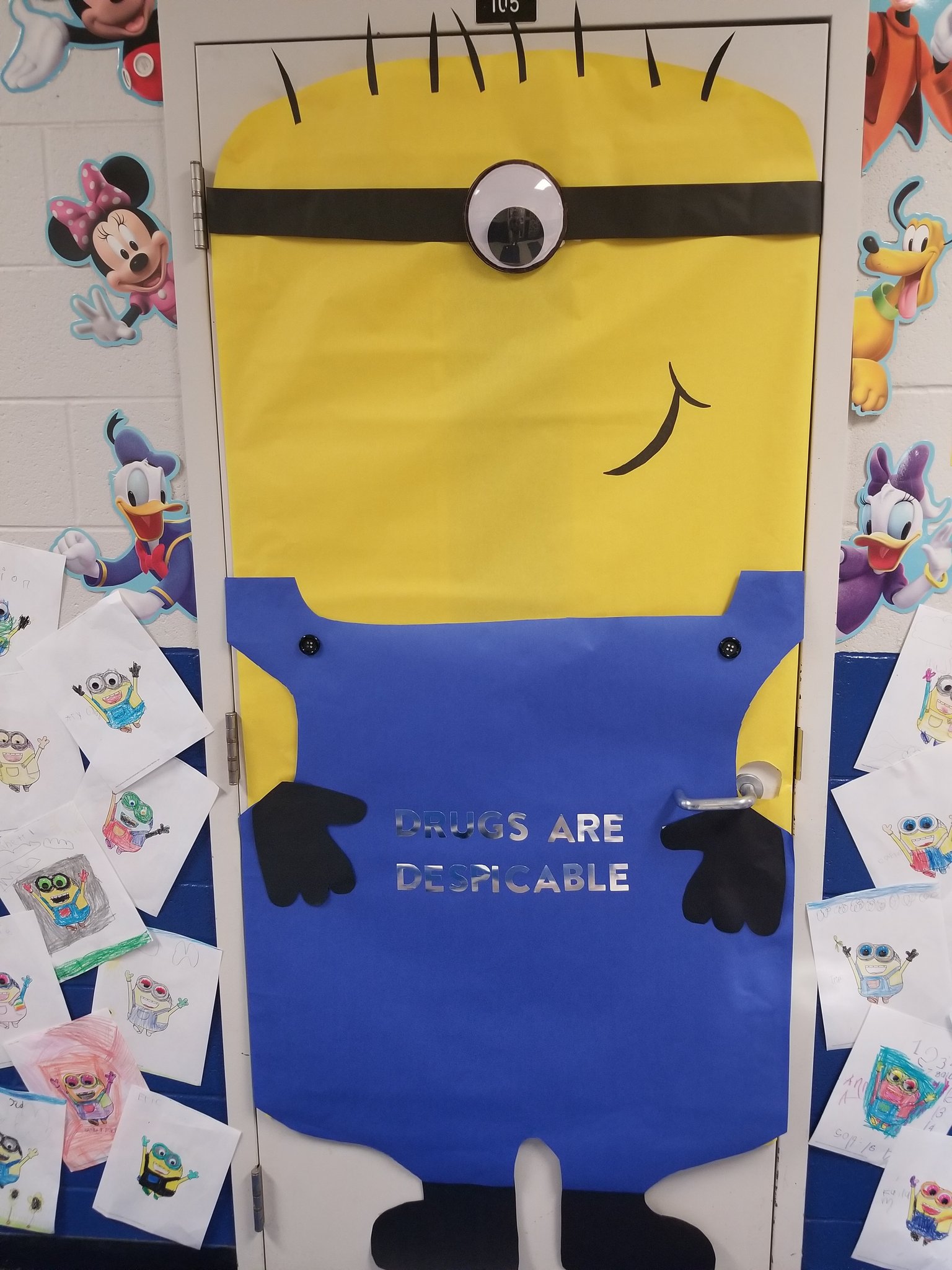 Red Ribbon Week Door Decorating Ideas Minions