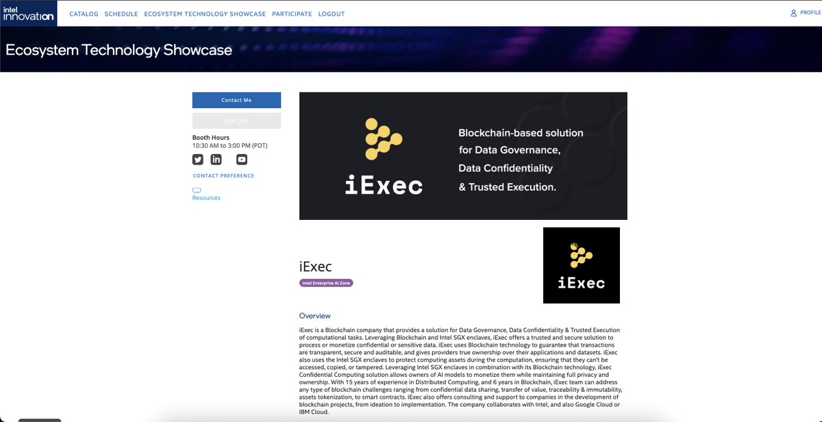 iExec - Official on Twitter: The Intel Innovation event continues! The ...
