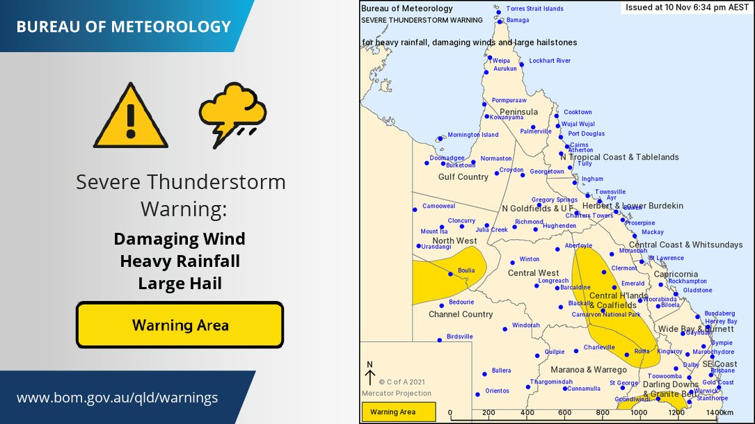 Bureau Of Meteorology Queensland On Twitter ⚠️⛈️ Severe Thunderstorm
