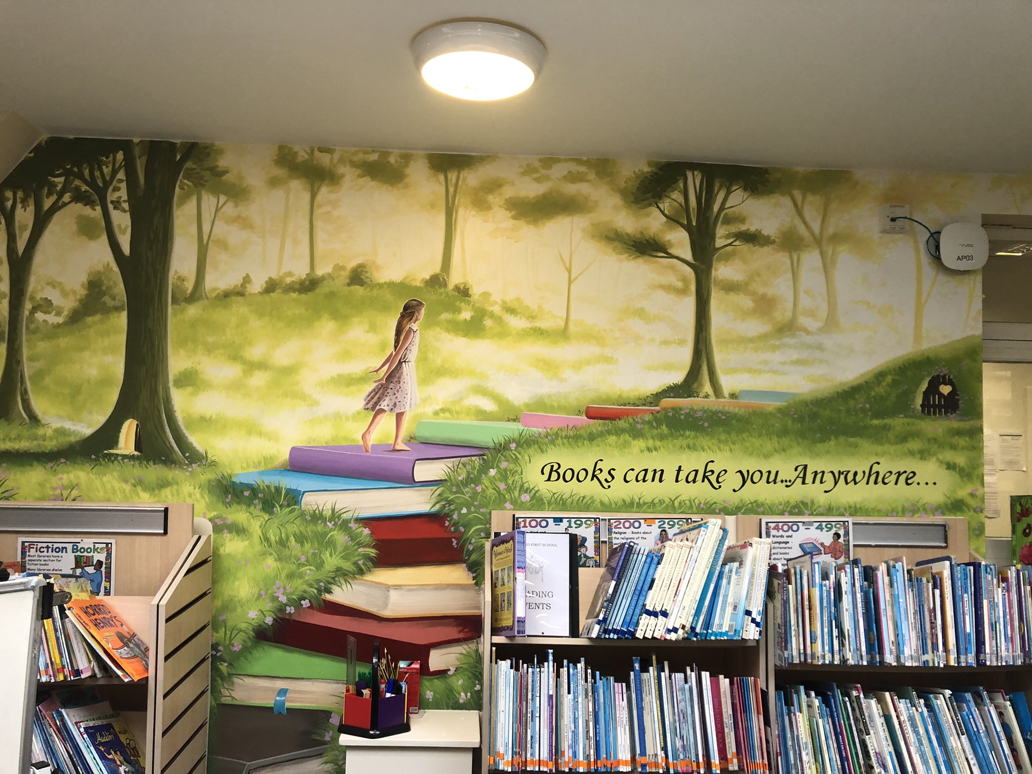 Wall Mural School Library Thomas Arnold Primary School Library Wall