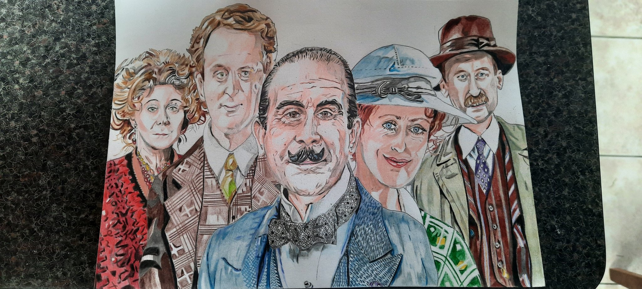 Hercule Poirot Drawing