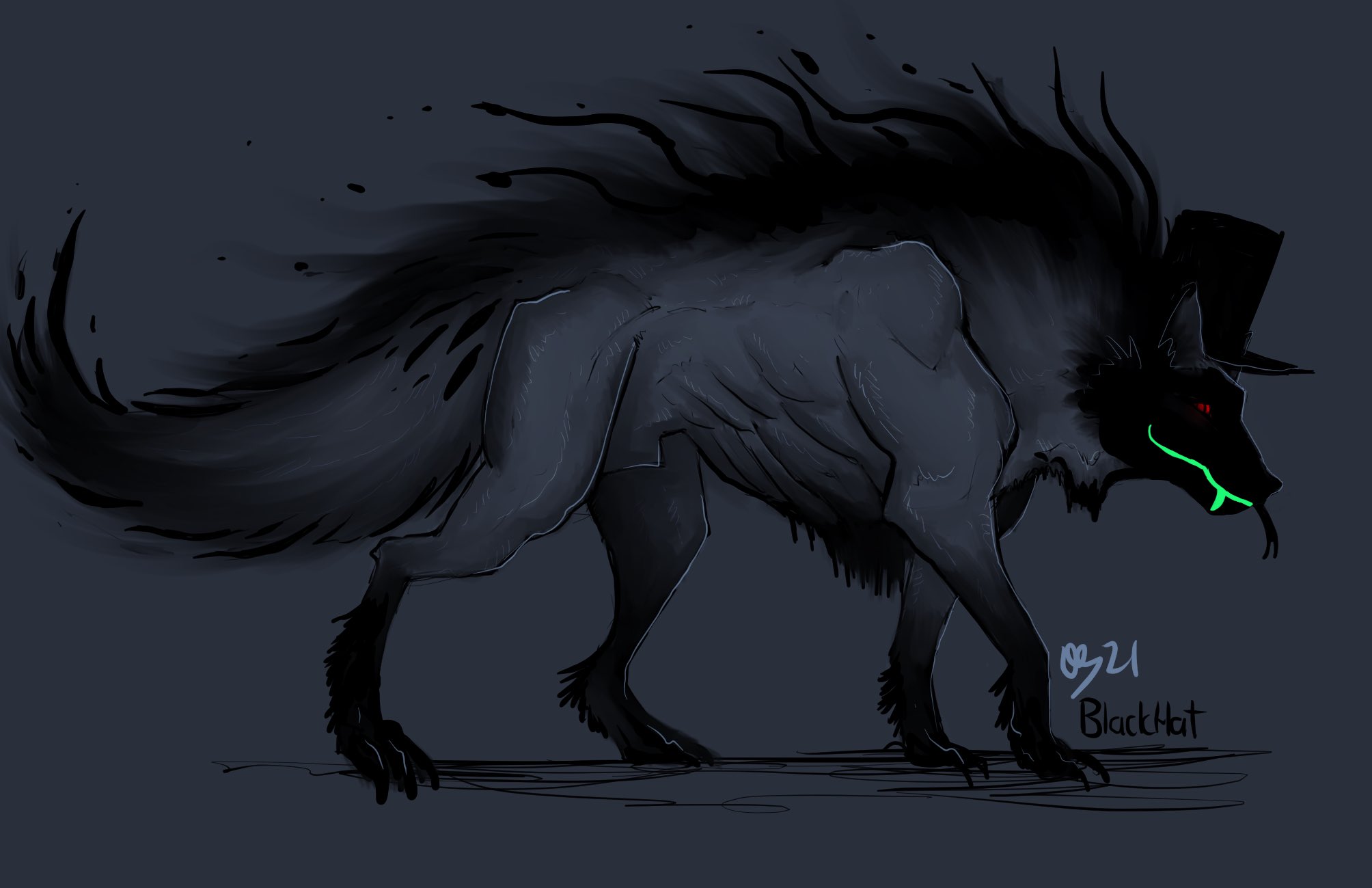 Anime Shadow Wolf Demon