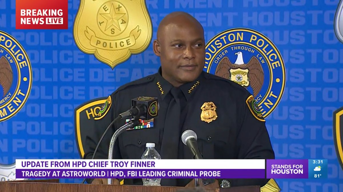 Houston Police Chief Says Report That Astroworld Security Guard Was