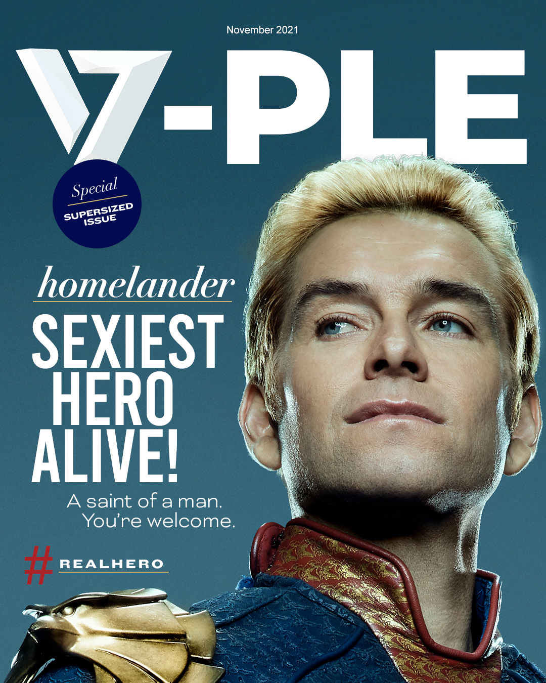 Vought International on Twitter: "Homelander is V-PLE's 2021 #SexiestHeroAlive! 🔥 https://t.co ...