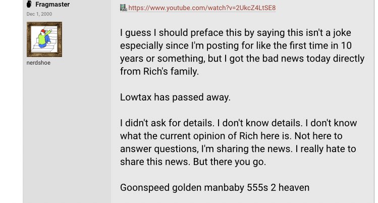 SomethingAwful.com founder Richard "Lowtax" Kyanka dead a 45 (SA is ...