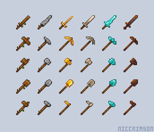 Minecraft Foam Tools