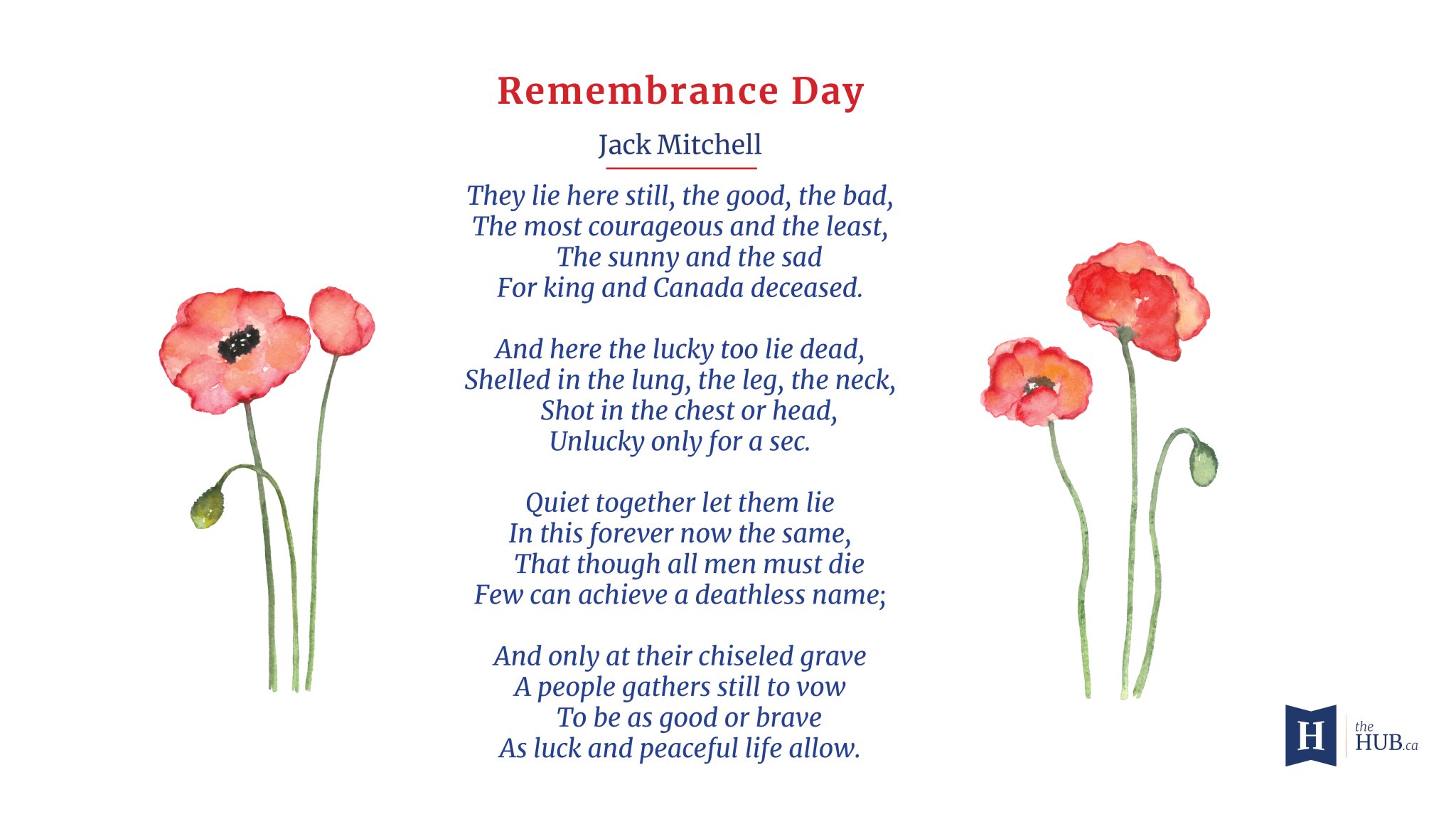 The Hub on Twitter: "We from @Thehubcanada mark Remembrance Day with a ...
