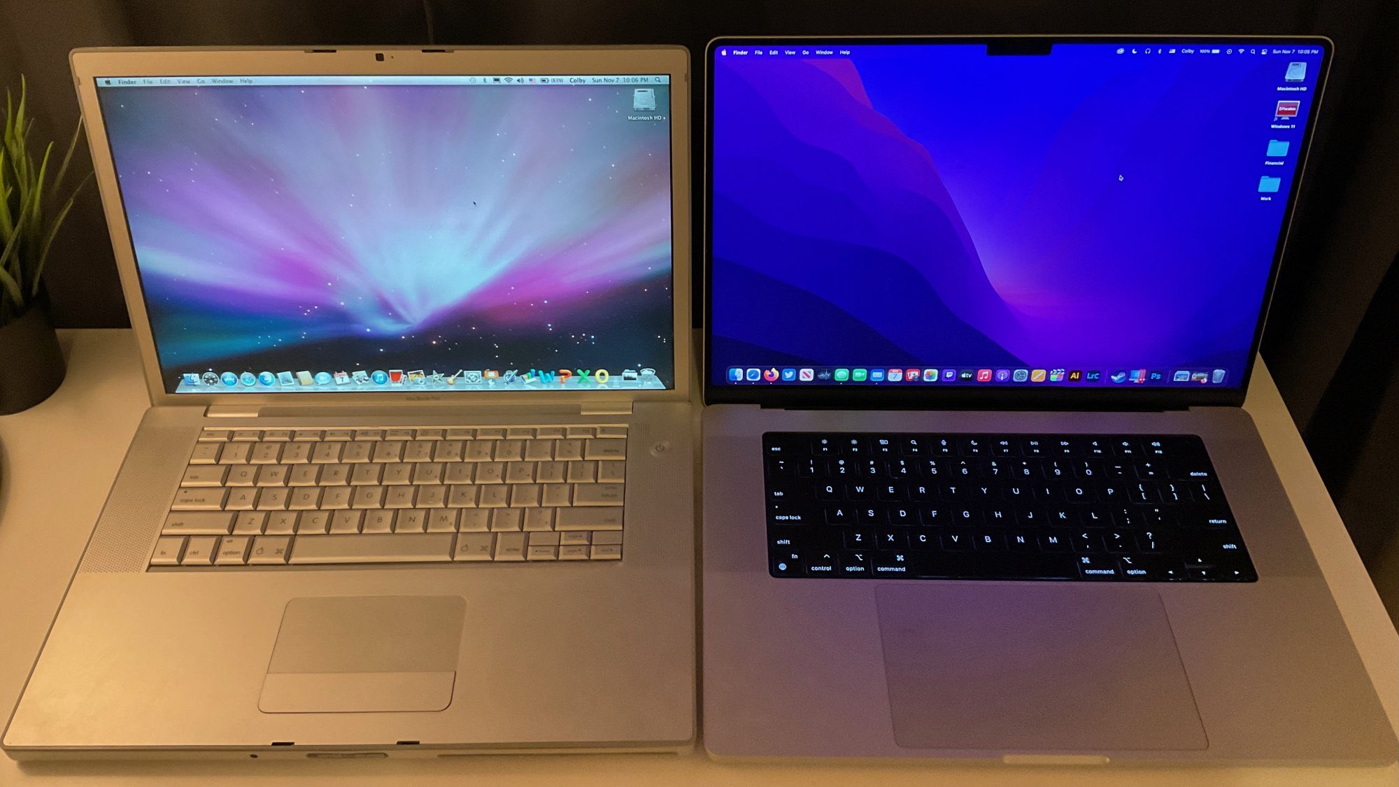 Basic Apple Guy on Twitter: "MacBook Pro: A Look at Fifteen Years of Evolution 💻 2006 Intel Core ...