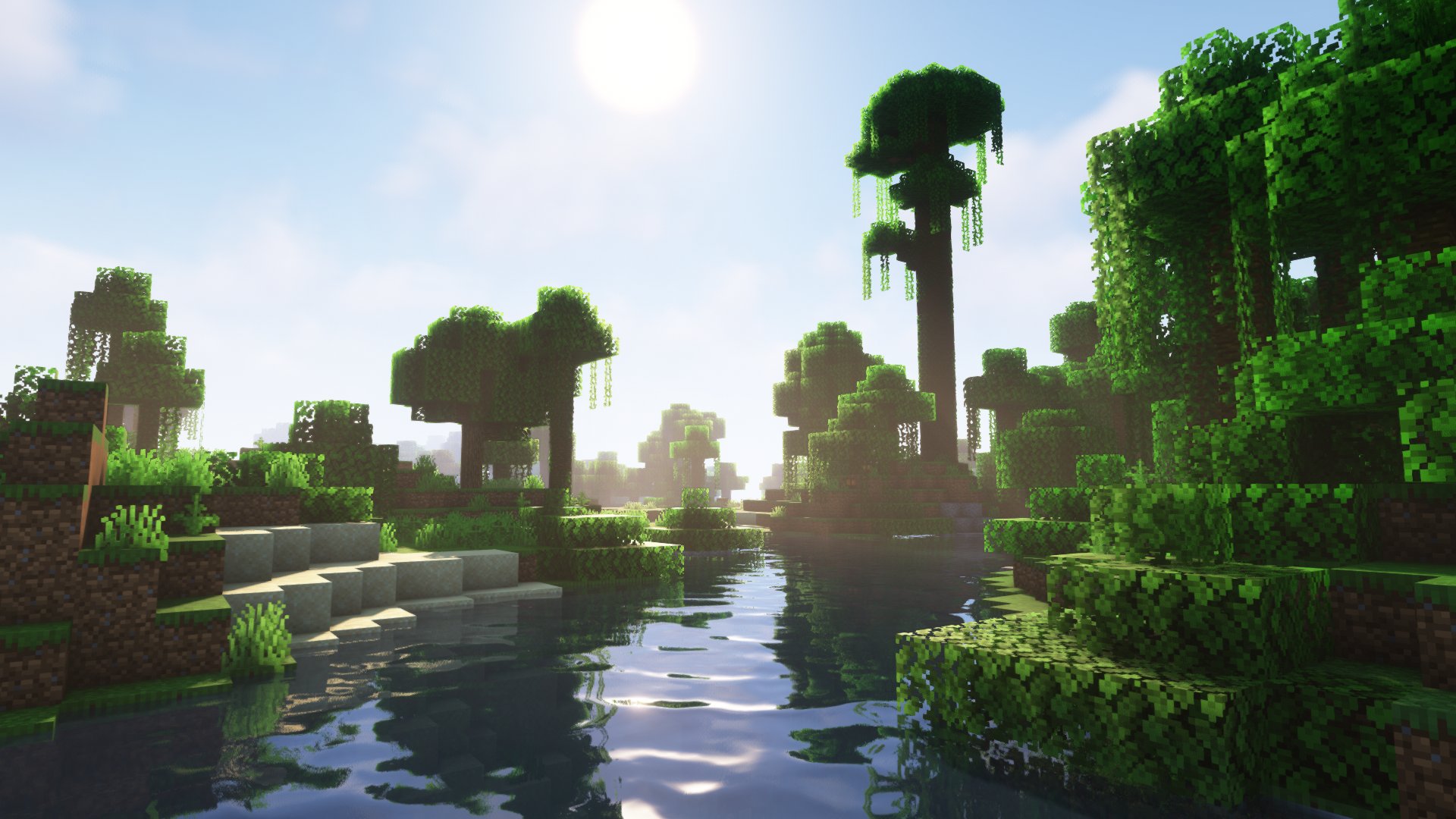 Iris Shaders Minecraft Distant Horizons 2.0 + Iris Shaders | Town Tour