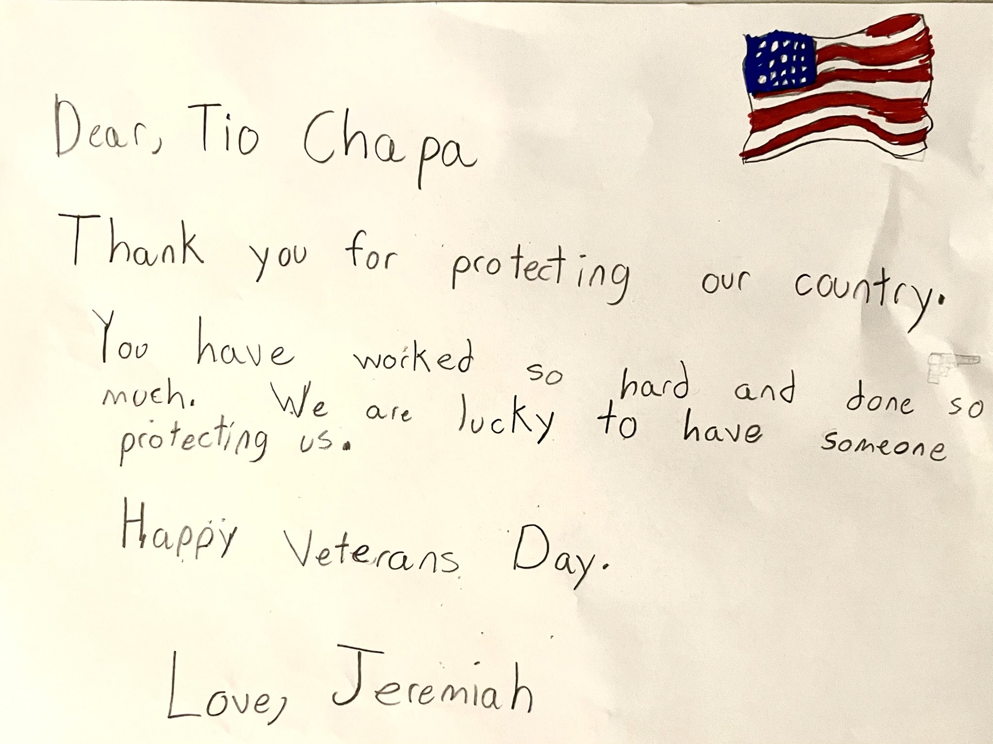 Veterans Day Thank You Letters