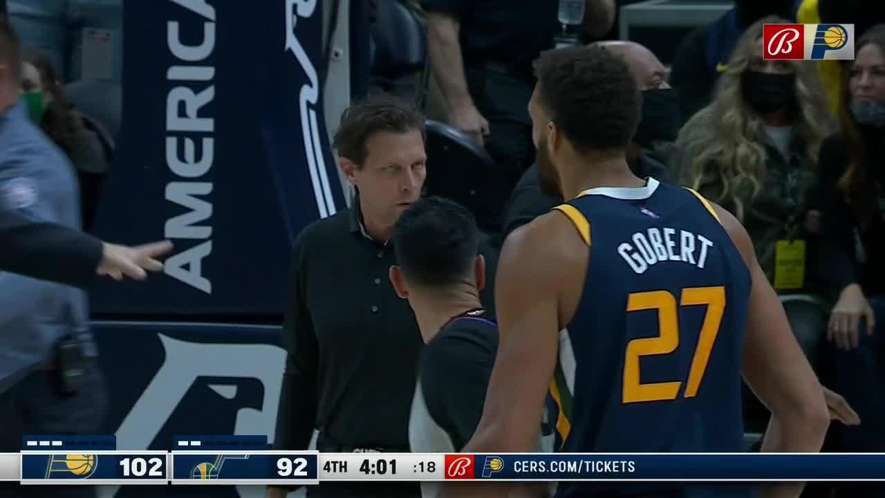 SportsCenter on Twitter: "Things got heated between Myles Turner and Rudy Gobert after Turner ...