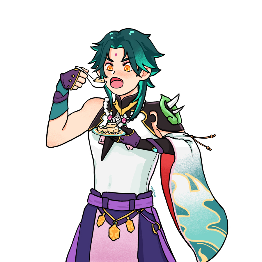 「one last bite before i leave...!!!! 」|ila🐸💦のイラスト