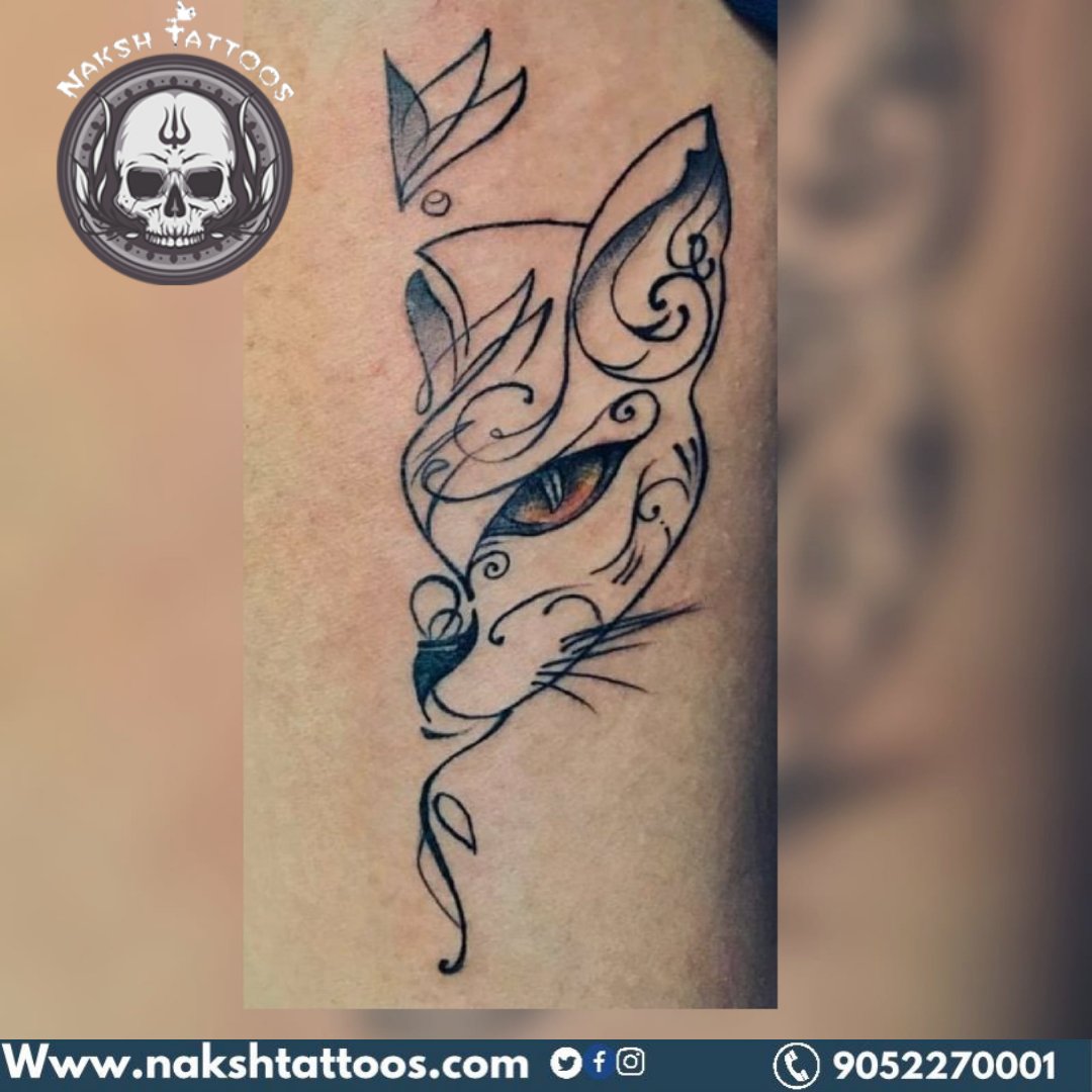 Simple Cat Face Tattoos