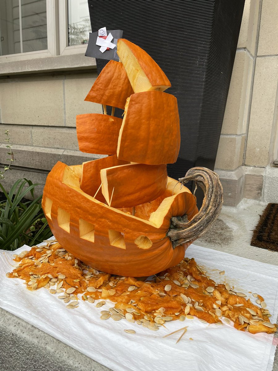 Pirate Ship Pumpkin Pattern