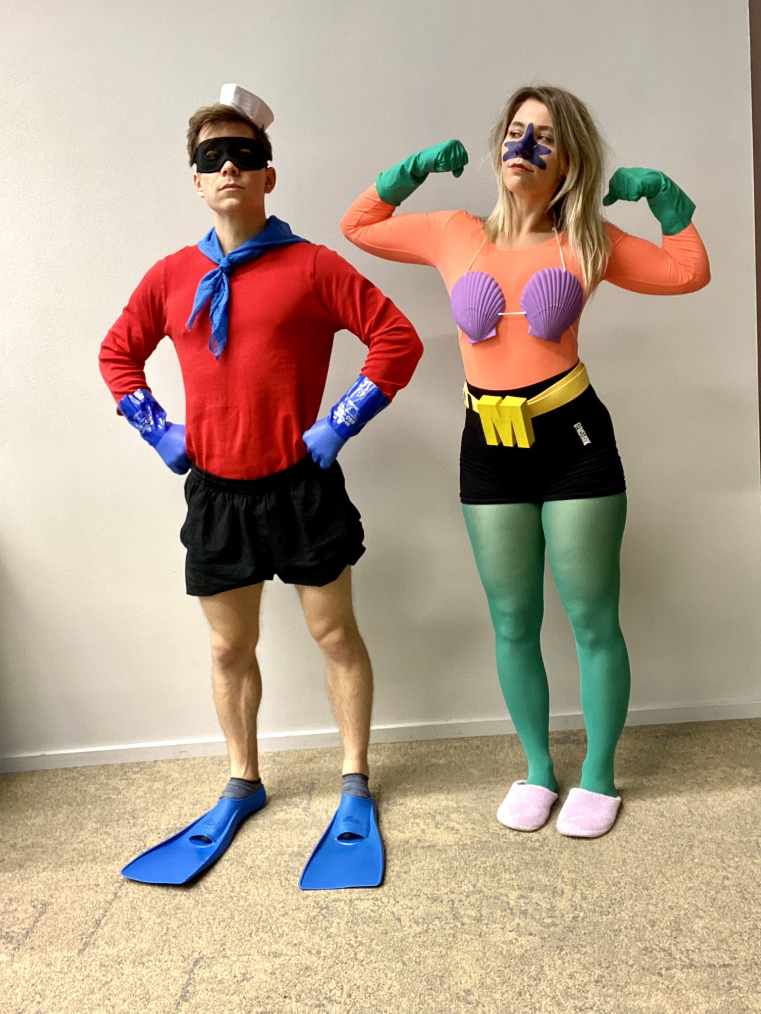 Barnacle Boy And Mermaid Man Costumes Girls