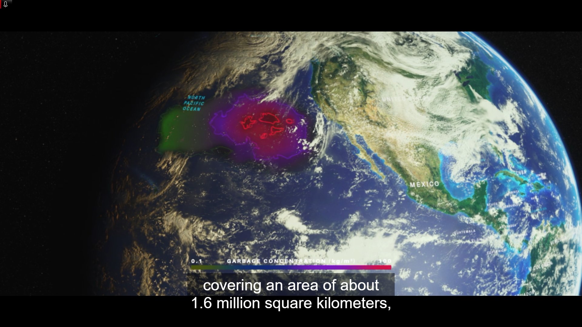 North Pacific Garbage Patch Satellite Image