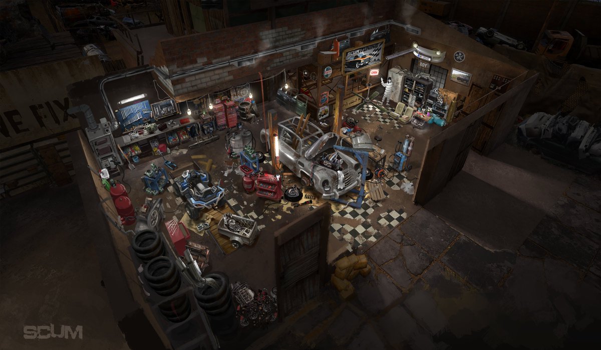 Mechanic shop Concept : r/SCUMgame