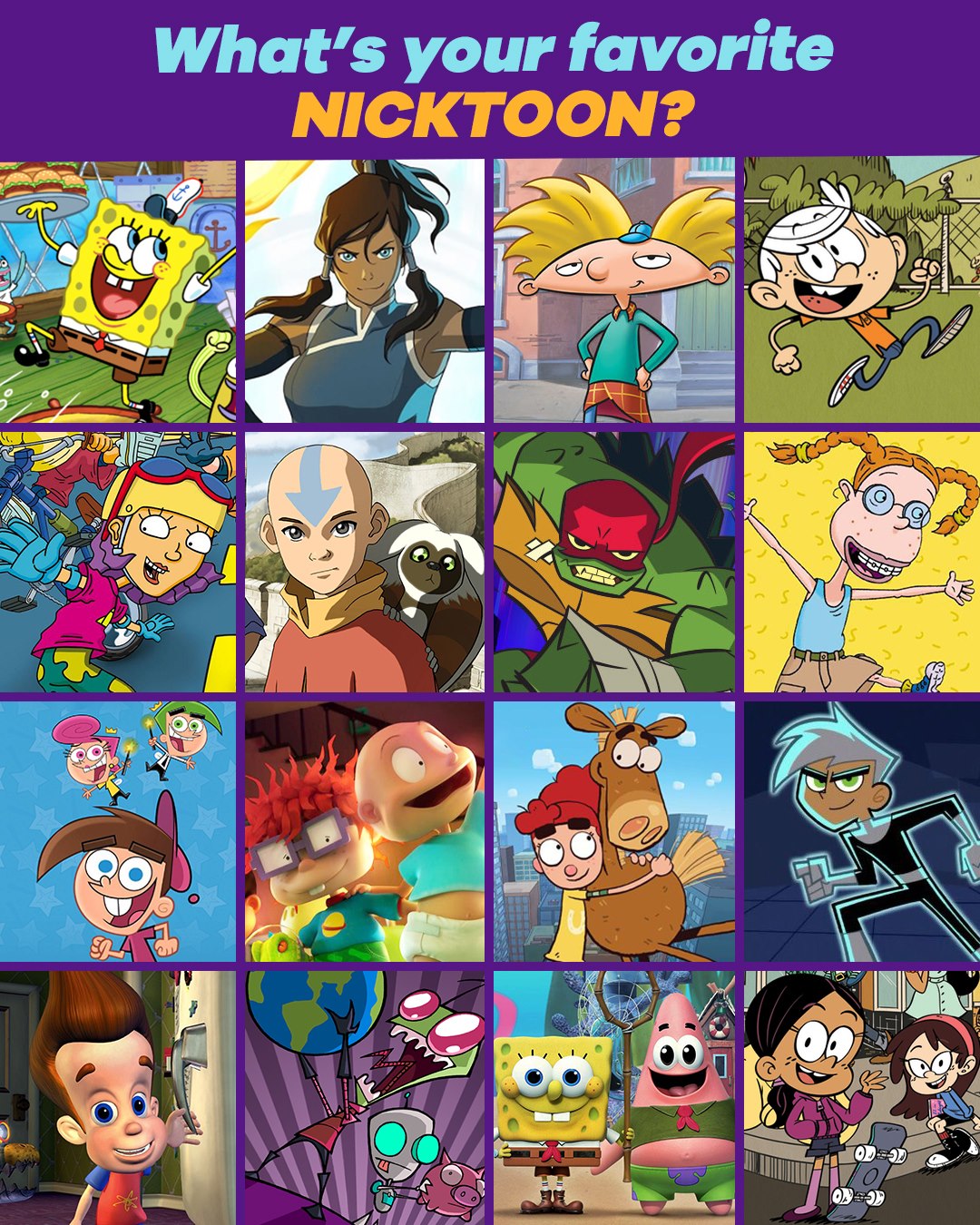 Nickelodeon Cartoon Characters