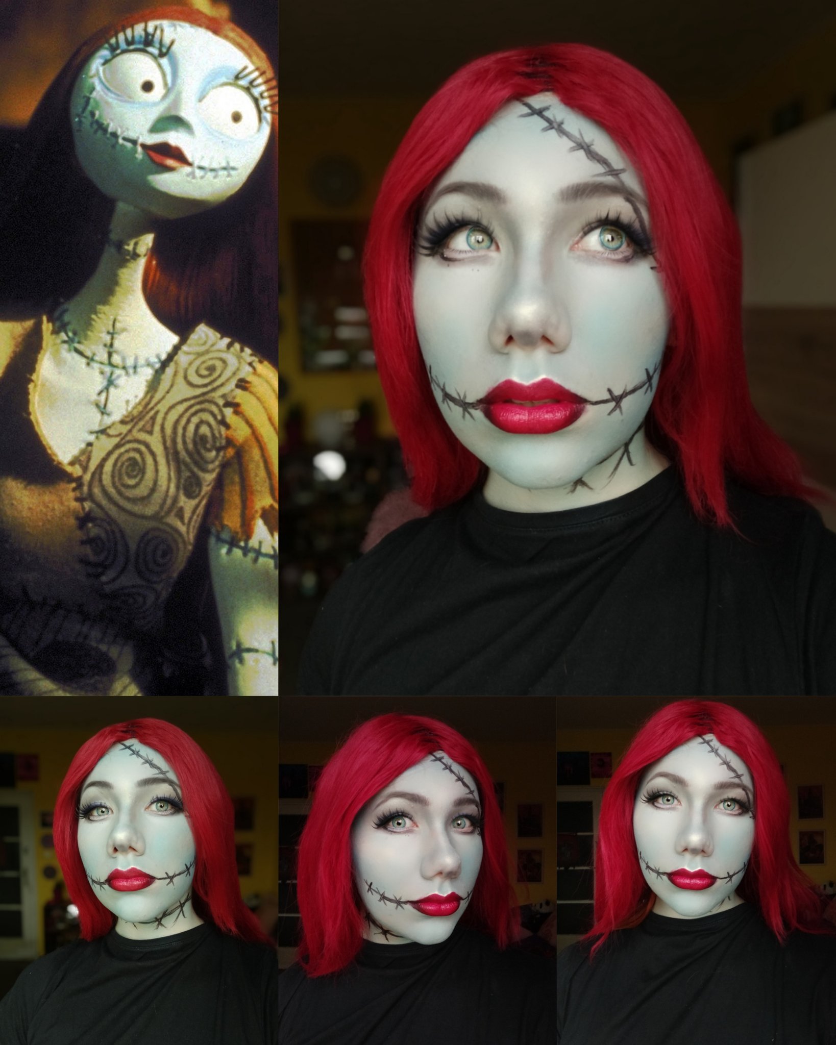 Sally Nightmare Before Christmas Face Paint