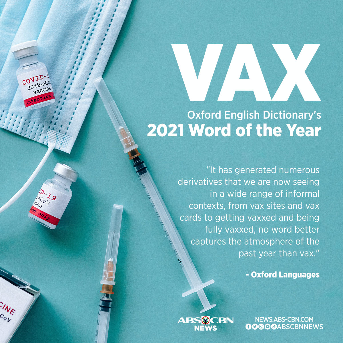 Received your vax card after getting vaxxed at a vax site? "Vax" is ...