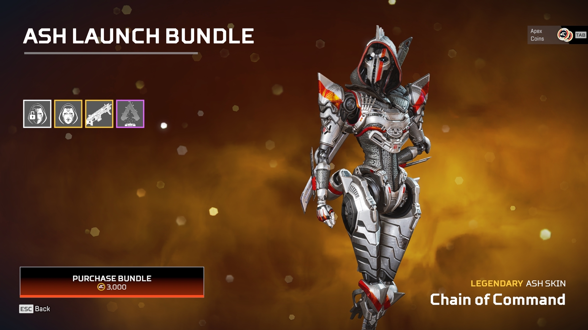 Apex Legends News on Twitter: "Ash Launch Bundle! 🔴 New Legend: Ash 🔴 Chain of Command Ash skin ...